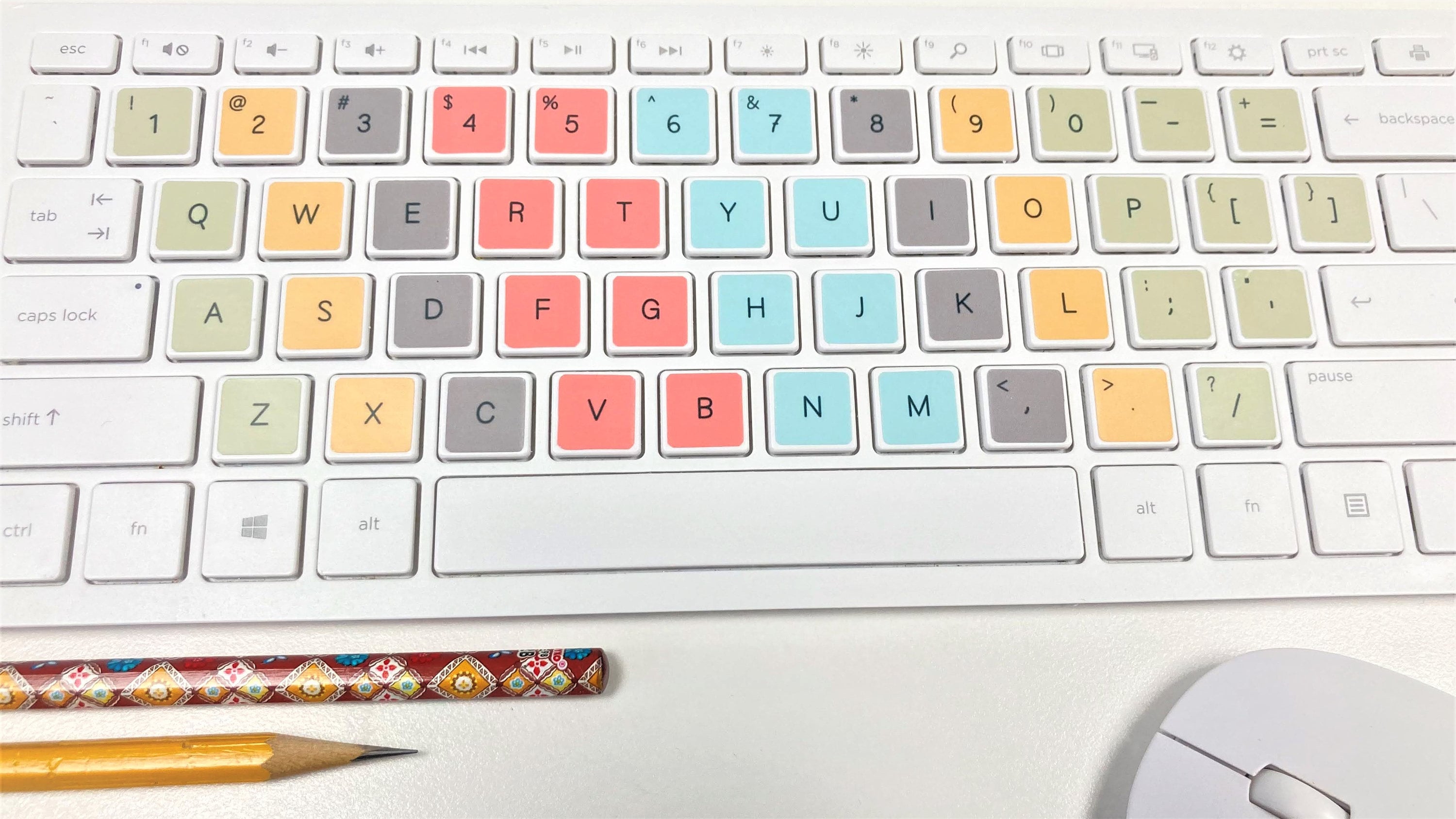 Boho Earthy Touch Typing Stickers for Kids - Learn to Type With Fun and ...