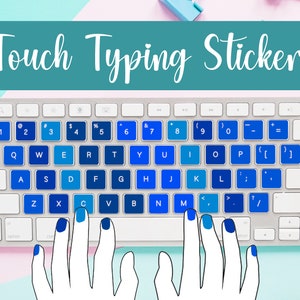 ROYAL BLUE Touch Typing Stickers for Kids Learn to Type With Fun and ...