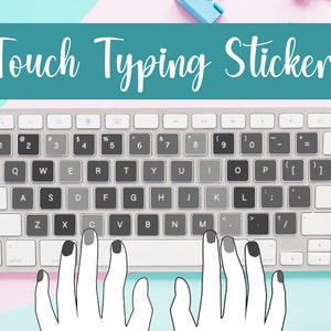 IRON GREY Touch Typing Stickers for Kids - Learn to Type With Fun and ...