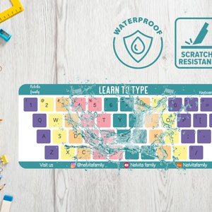 Pastel Rainbow Touch Typing Stickers for Kids - Learn to Type With Fun ...