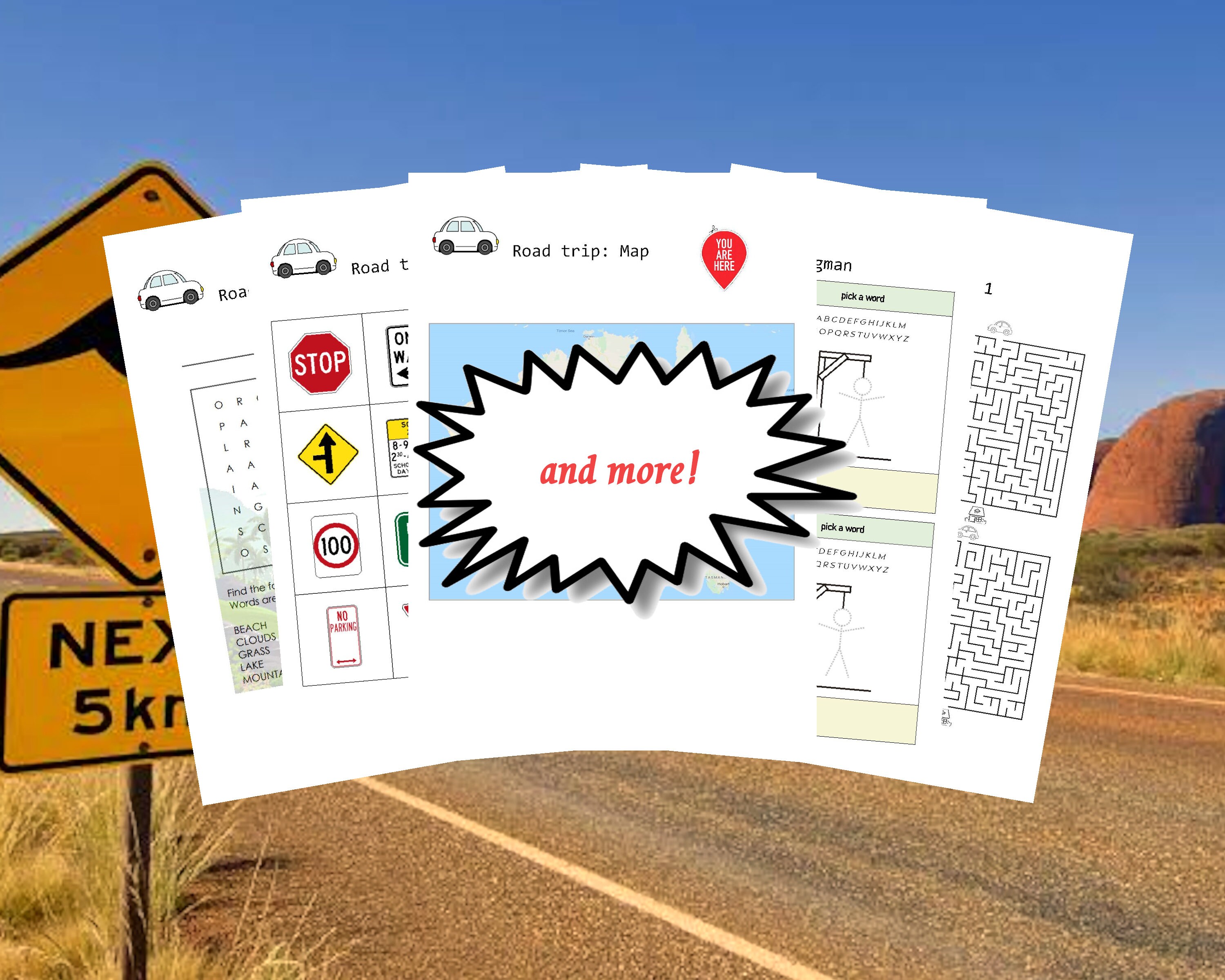 COMPLETE Road Trip / Travel Activity Set for Kids Downloadable PDF ...
