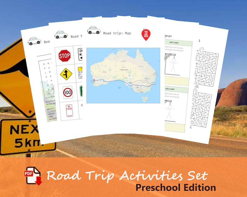 COMPLETE Road Trip / Travel Activity Set for Kids Downloadable PDF ...