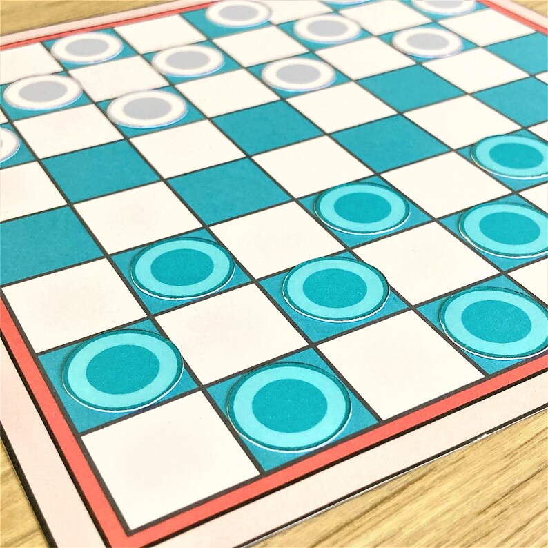 Instant Download Checkers Board Game Printable PDF - Etsy