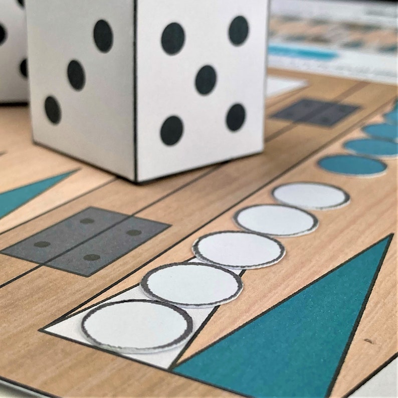 Instant Download Backgammon Board Game Printable PDF - Etsy