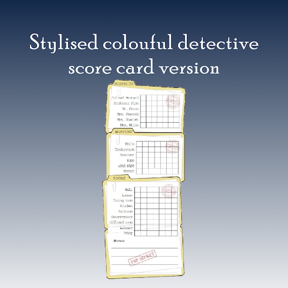 Clue Detective Notepad