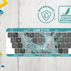 IRON GREY Touch Typing Stickers for Kids - Learn to Type With Fun and ...