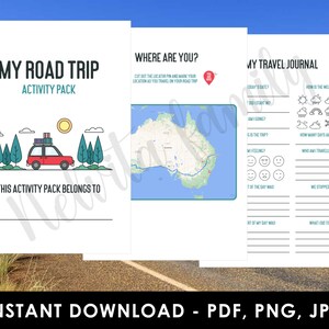 Road Trip / Travel Activity Set for Kids Downloadable PDF JPG PNG ...