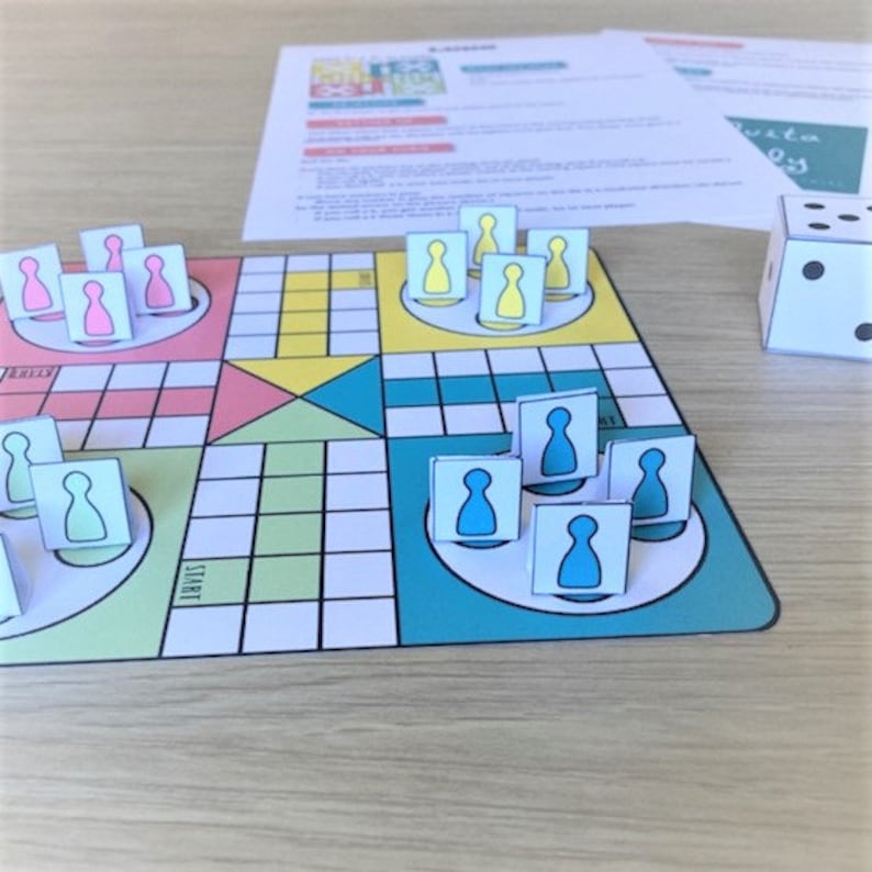 Instant Download Ludo Board Game Printable PDF - Etsy Australia