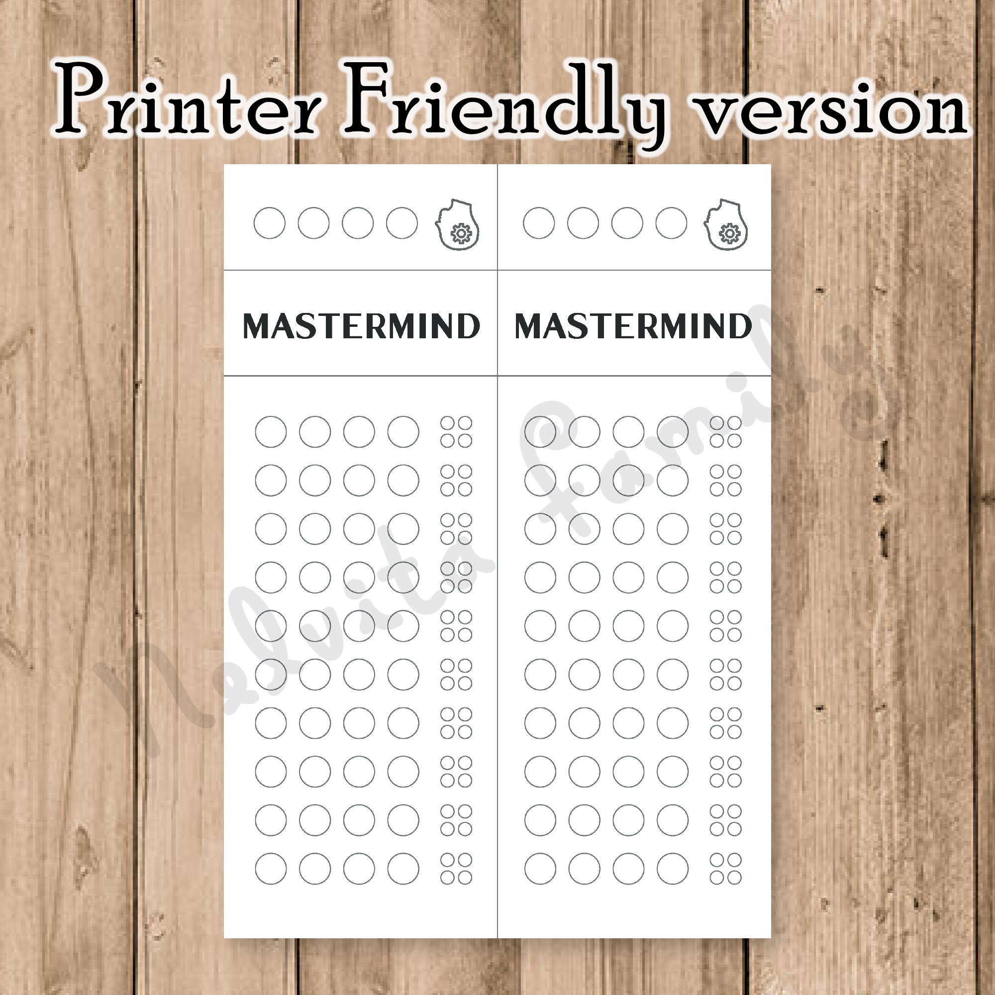 Instant Download Mastermind Board Game Printable PDF - Etsy