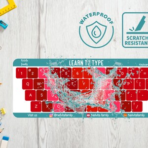 RED HOT Touch Typing Stickers for Kids - Learn to Type With Fun and ...