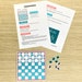 Instant Download Checkers Board Game Printable PDF - Etsy