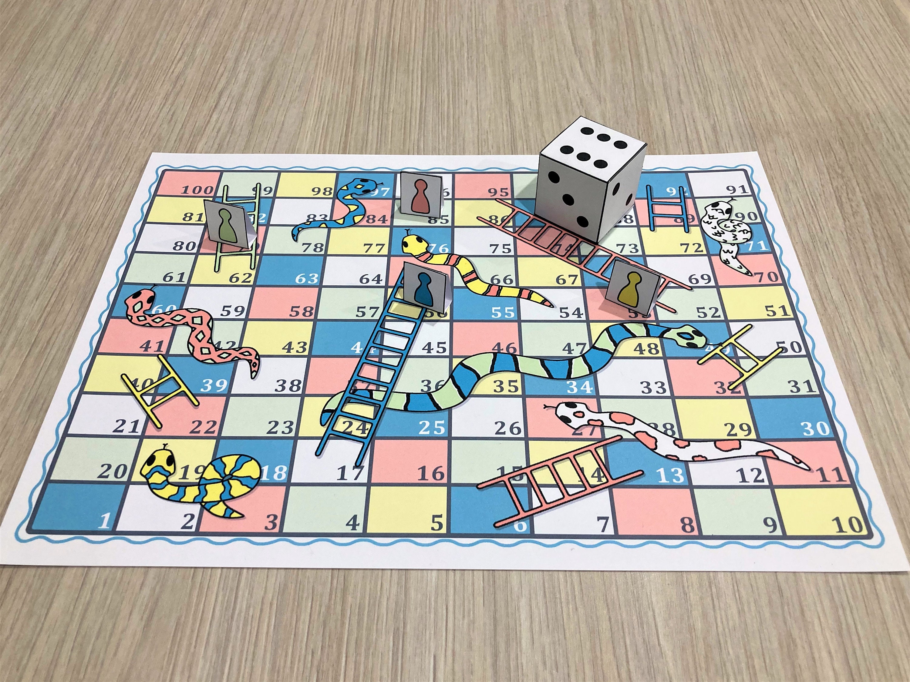 Instant Download Snakes and Ladders Board Game Printable PDF - Etsy