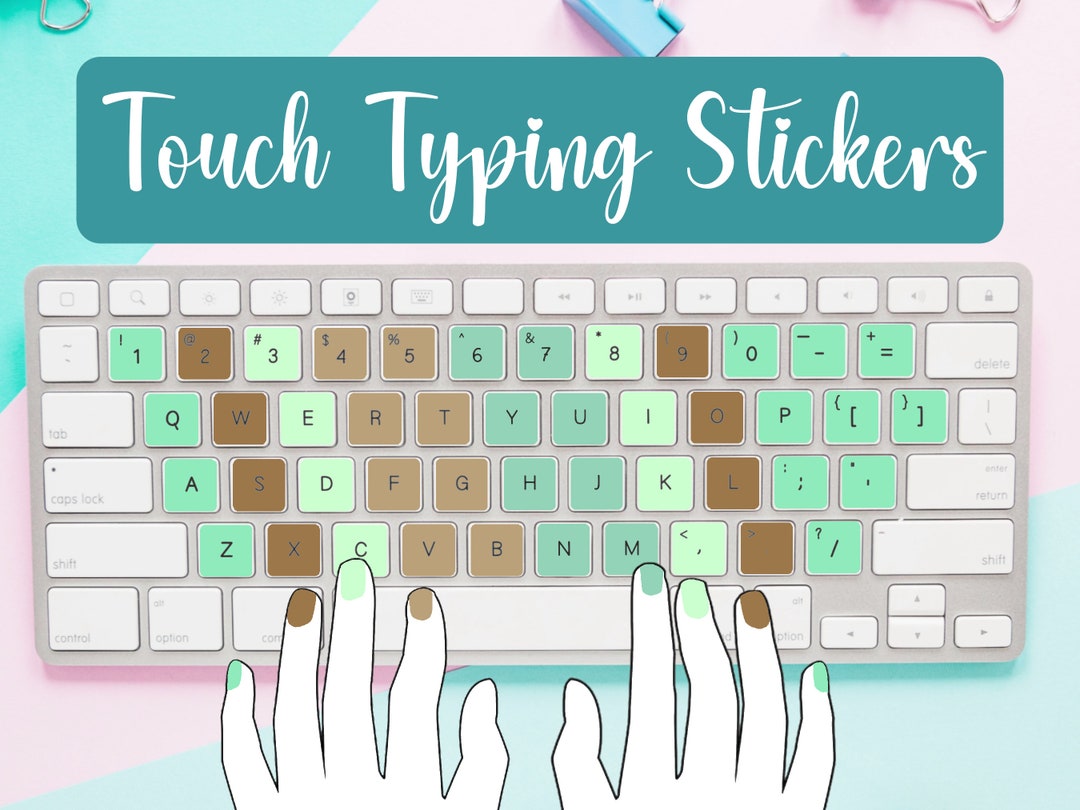 MINT CHOC CHIP Touch Typing Stickers for Kids - Learn to Type With Fun ...