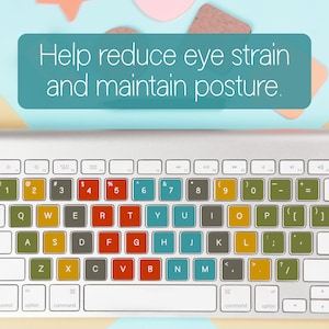 VINTAGE Touch Typing Stickers for Kids - Learn to Type With Fun and ...