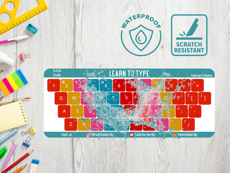 CANDYLAND Touch Typing Stickers for Kids - Learn to Type With Fun and ...
