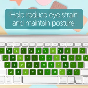 HUNTER GREEN Touch Typing Stickers for Kids - Learn to Type With Fun ...