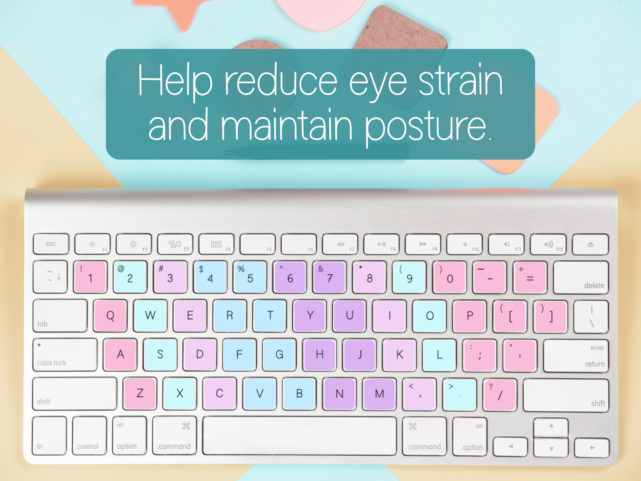 Unicorn Fairy Touch Typing Stickers for Kids Learn to Type With Fun and ...