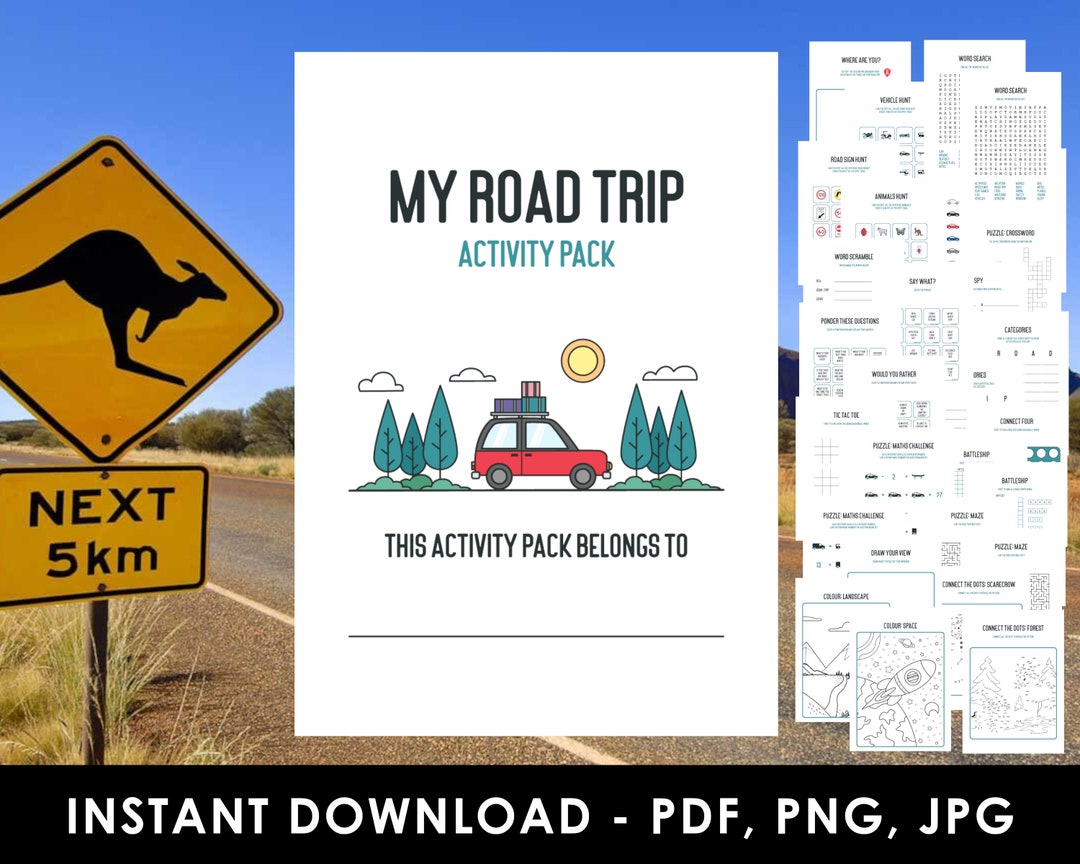 Road Trip / Travel Activity Set for Kids Downloadable PDF JPG PNG ...