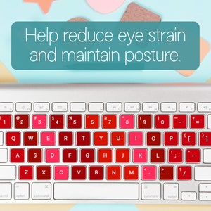 RED HOT Touch Typing Stickers for Kids - Learn to Type With Fun and ...