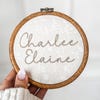 Personalized Embroidered Baby Name Sign: Pretty Vintage Floral - Etsy