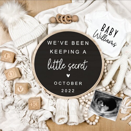 Digital Pregnancy Announcement Social Media Gender Neutral Etsy