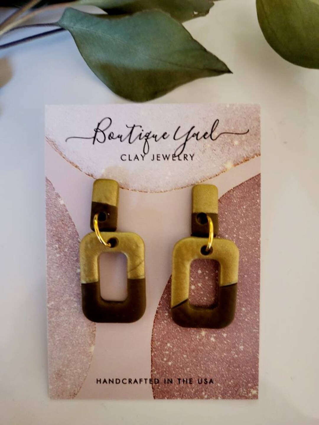 Earthy Rectangle Donuts Polymer Clay Earrings - Etsy