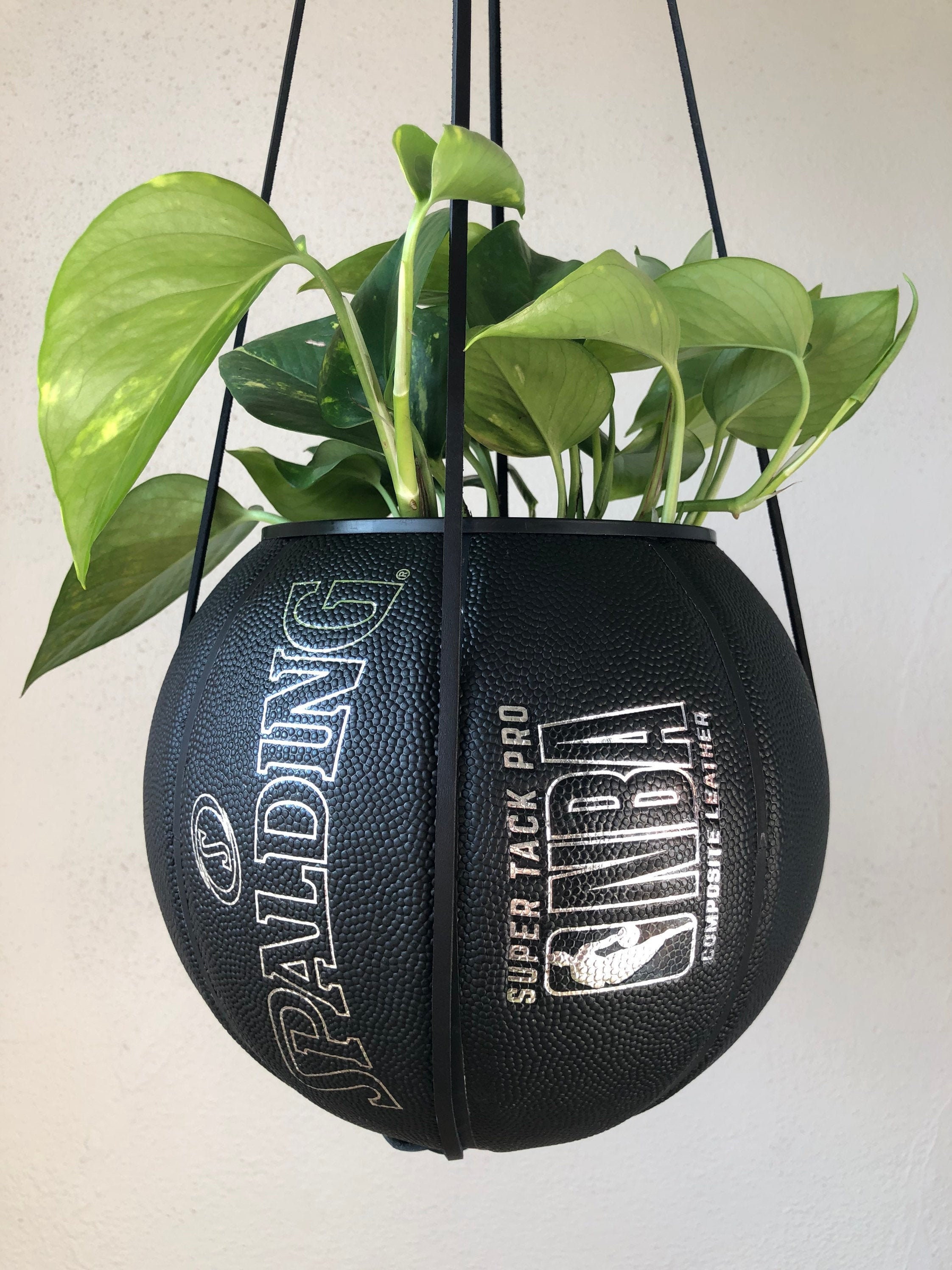 Plantsketball - Black Spalding Basketball Planter