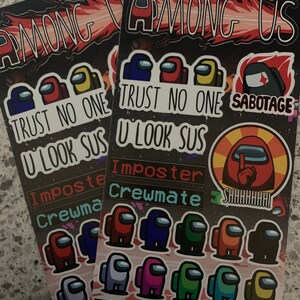 Among Us Sticker Packs - Etsy