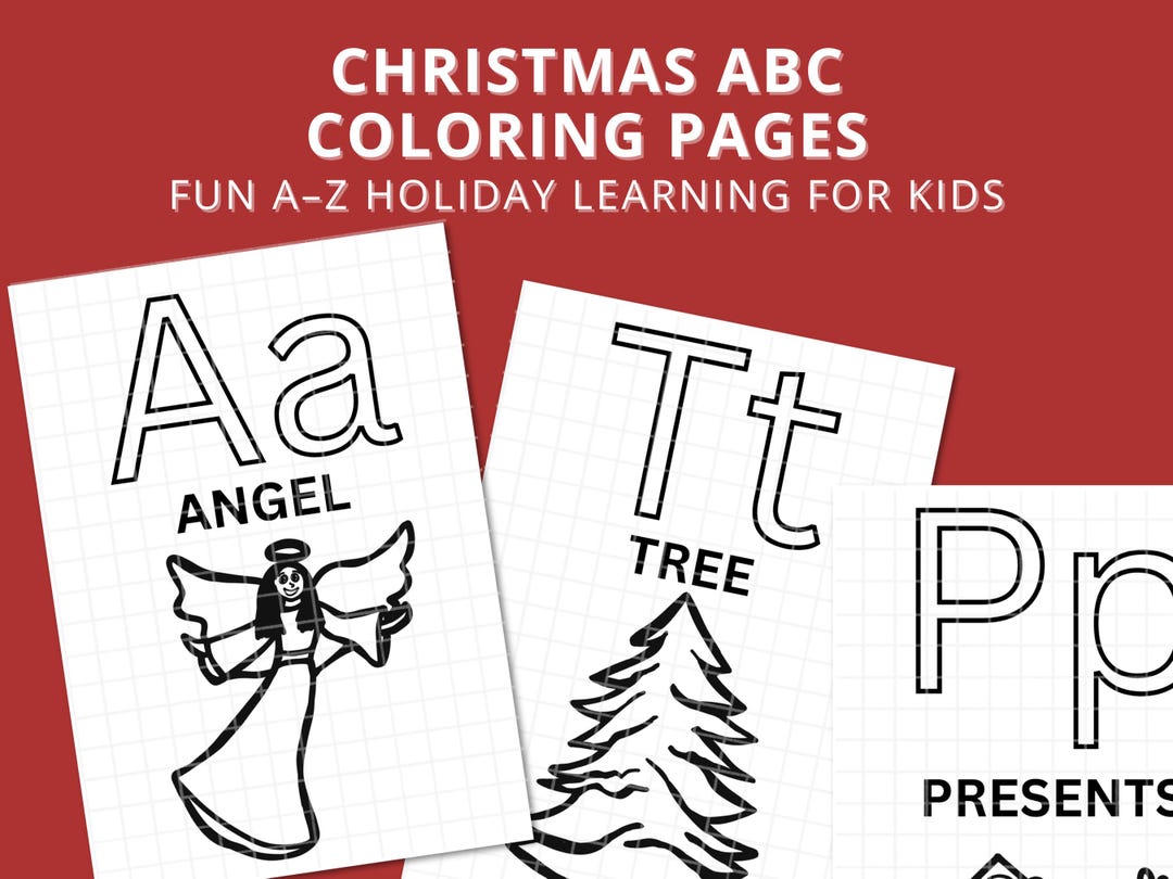 Christmas ABC Coloring Pages for Kids | Holiday Alphabet Coloring ...