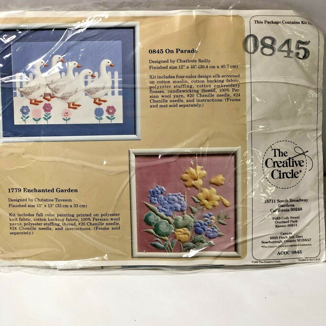 The Creative Circle Cross Stitch Kit 0845 Ducks on Parade Vintage 1988 ...