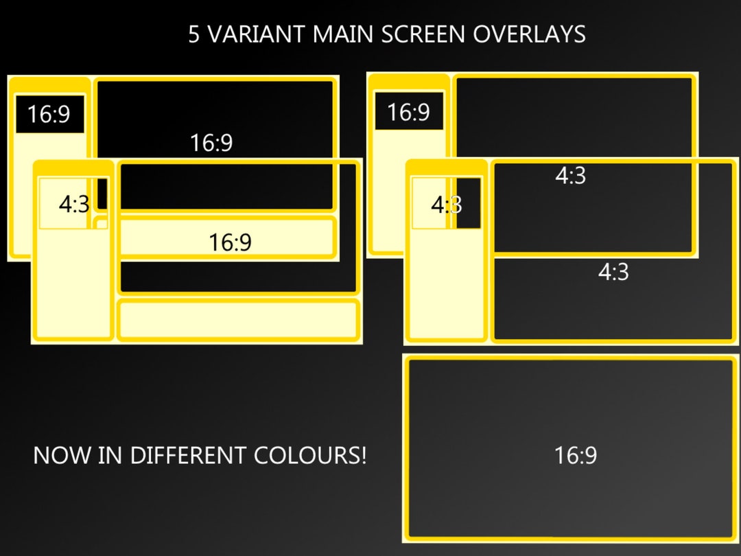 Basic Twitch Overlays Widescreen Gaming Overlay, 4:3 Gaming Overlay ...