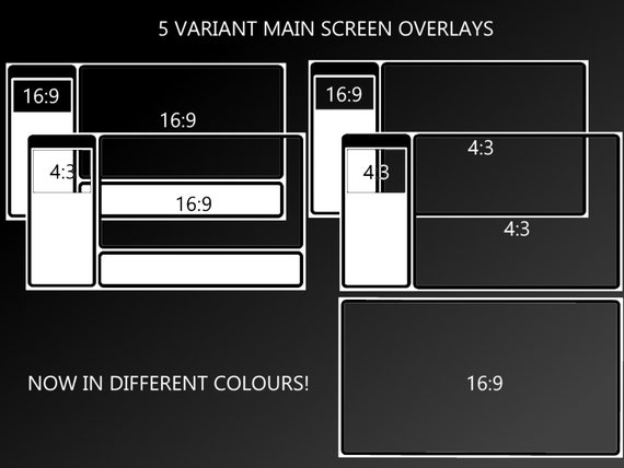 Basic Twitch Overlays Widescreen Gaming Overlay 4:3 Gaming | Etsy
