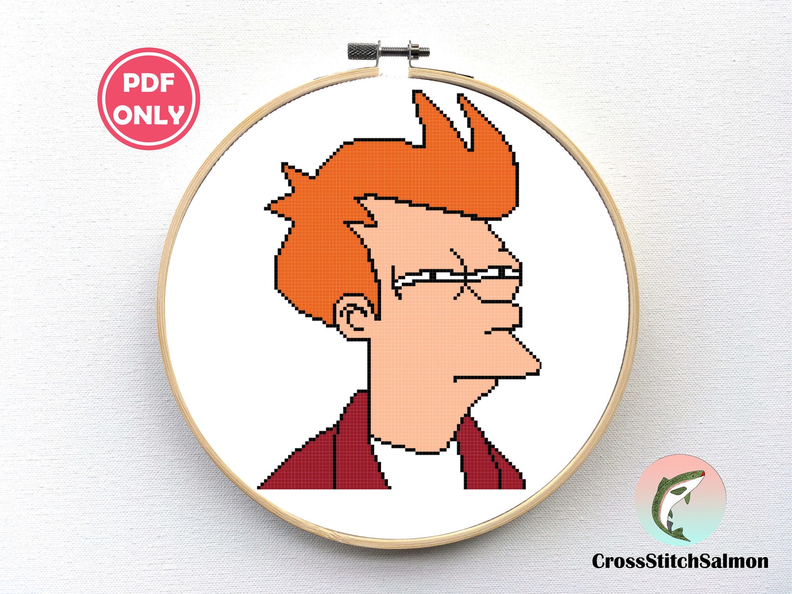 Fry Squinting Meme | Futurama | Cross Stitch Pattern | MEDIUM | PDF ...