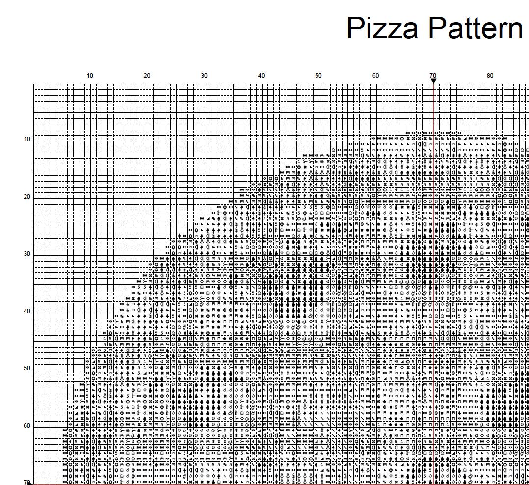 Retro Pepperoni Pizza Cross Stitch Pattern: Ghibli Food Art (PDF ...
