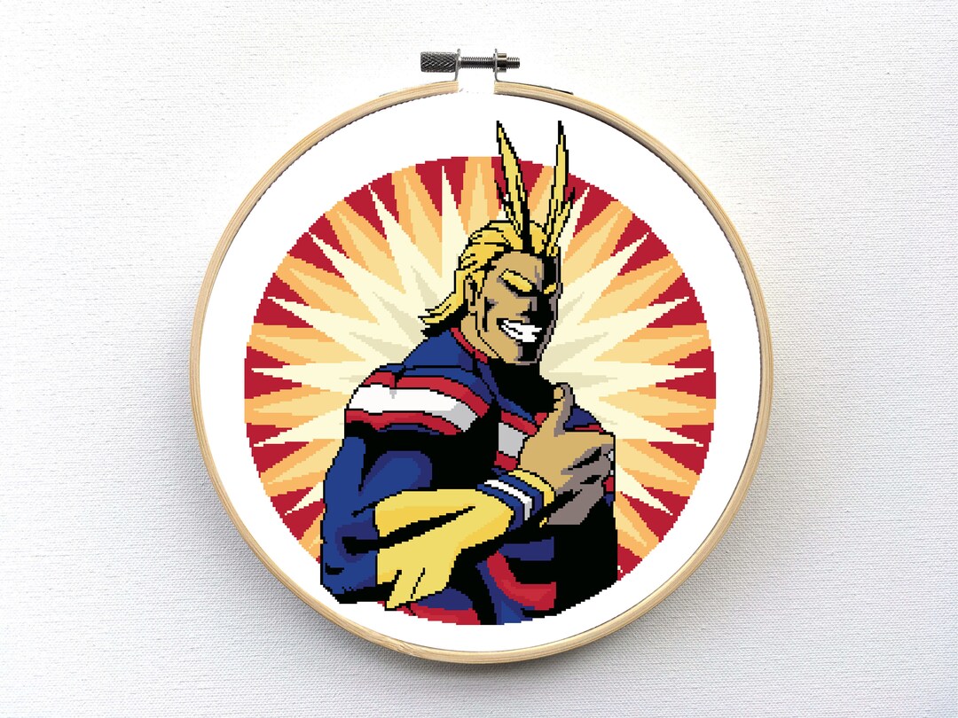 All Might Thumbs up - Cross Stitch Pattern - LARGE - Etsy