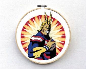 All Might Thumbs up - Cross Stitch Pattern - LARGE - Etsy