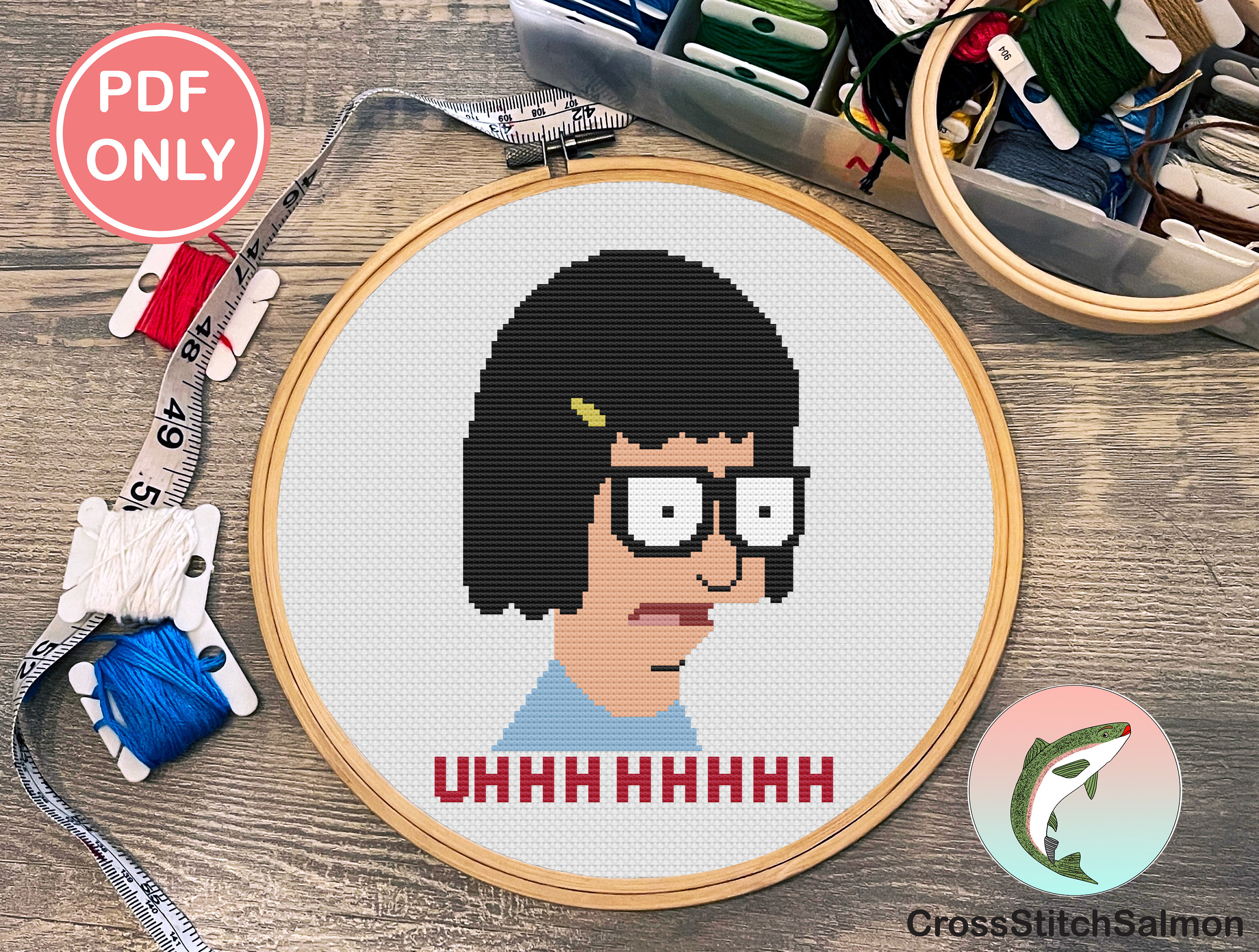 Tina Belcher Cross Stitch Pattern EASY - Etsy