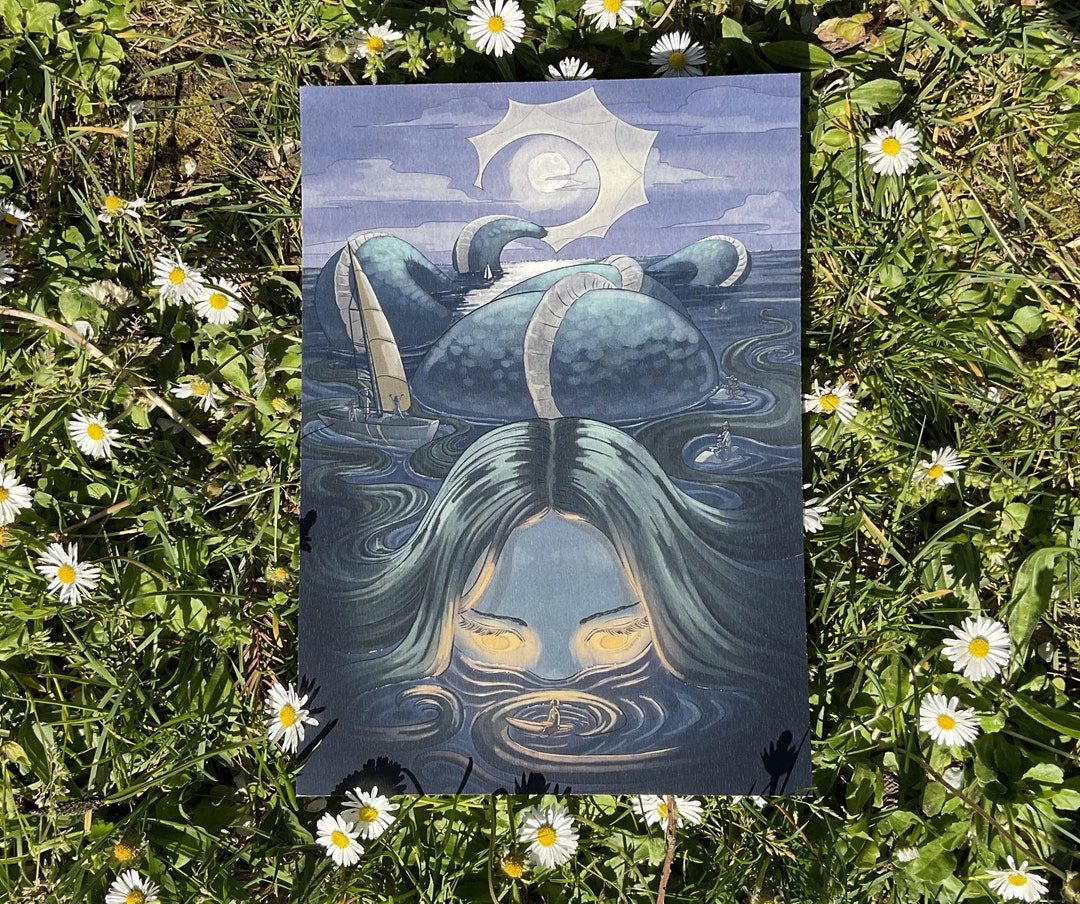 Poster / Print A4 - “mermaid Yokai” - Etsy