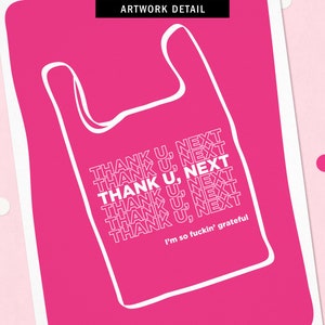 Thank U Next – Ariana Grande, Thank You Greeting Card With Pink ...