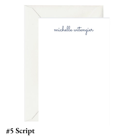 Personalized Greeting Card Script 5.5 X 8.5 - Etsy