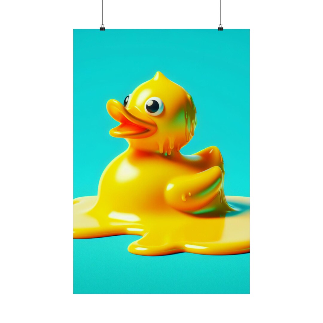 Colorful Rubber Duck Poster, Fun Wall Art, Playful Home Decor, Kids ...
