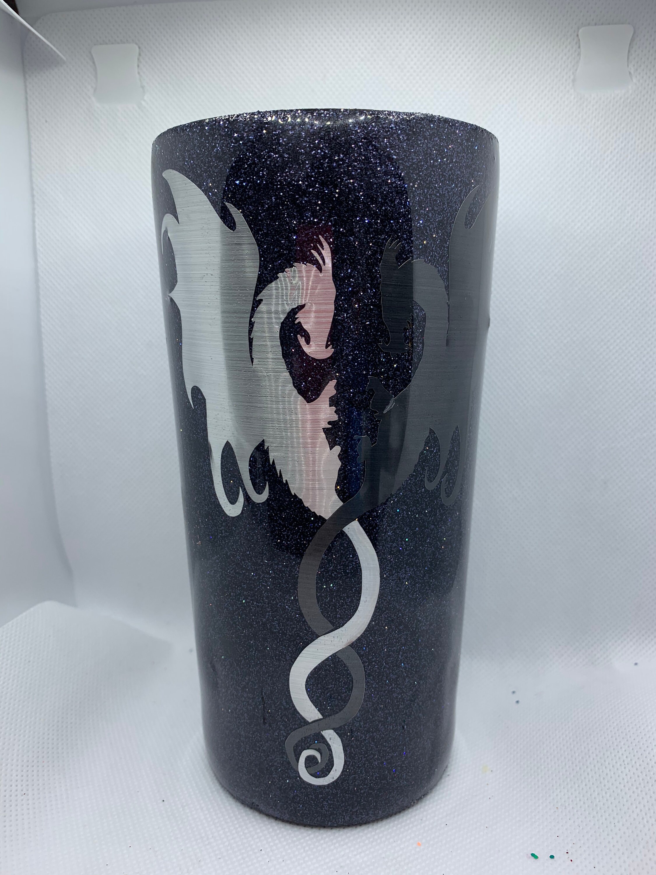 Black Holo Stainless Steel Tumbler With Custom Design - Etsy