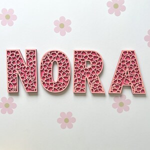 Flower Name Sign - Flower Letter - Personalised Name Sign - Custom Name ...
