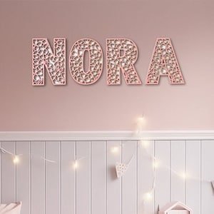 Flower Name Sign - Flower Letter - Personalised Name Sign - Custom Name ...