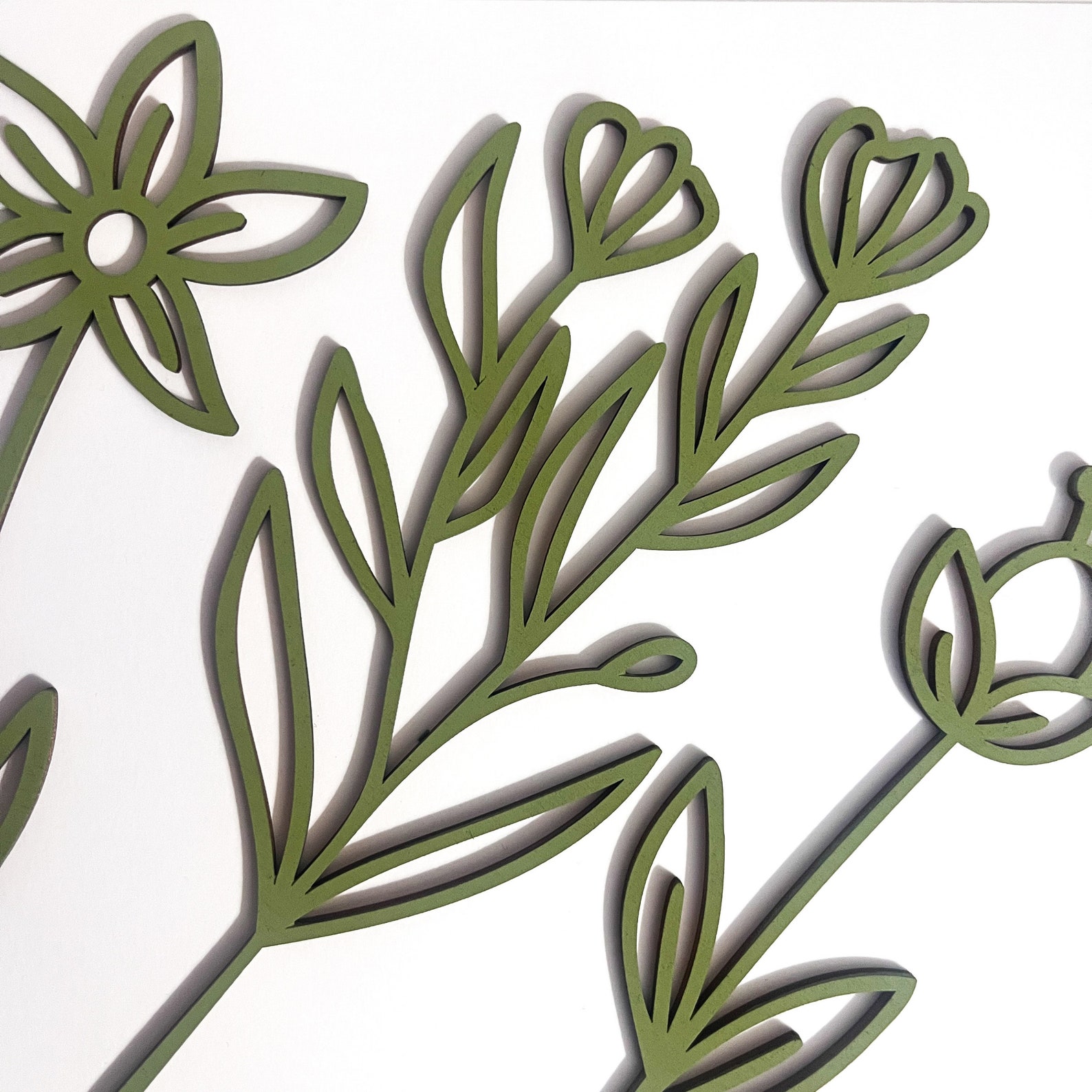 Wooden Flowers - Boho Nursery - Flower Decor - Wildflower Bedroom Decor ...