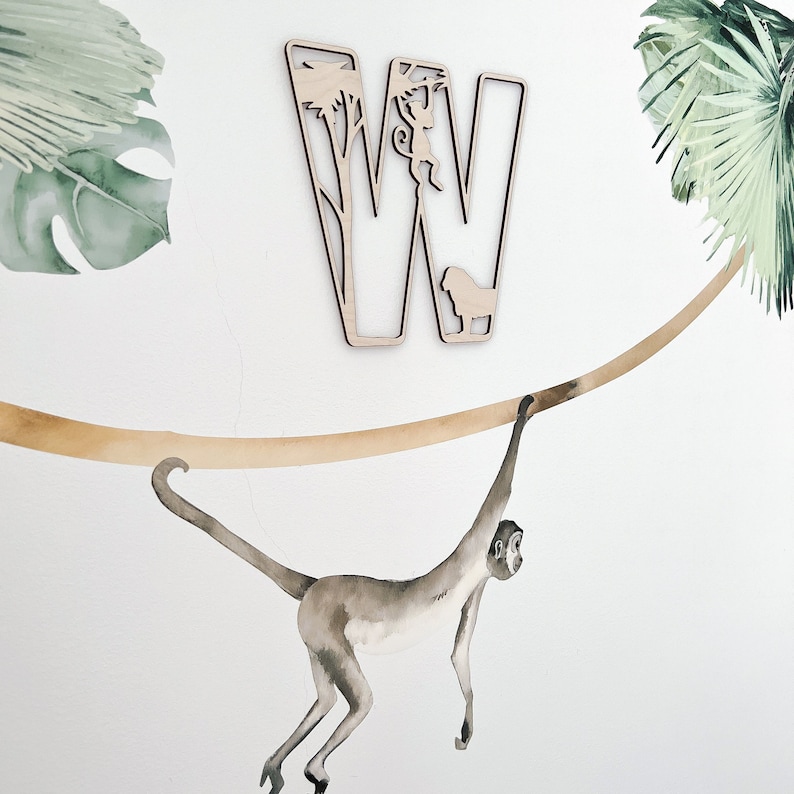 Safari Name Sign Animal Letters Personalised Name Sign - Etsy