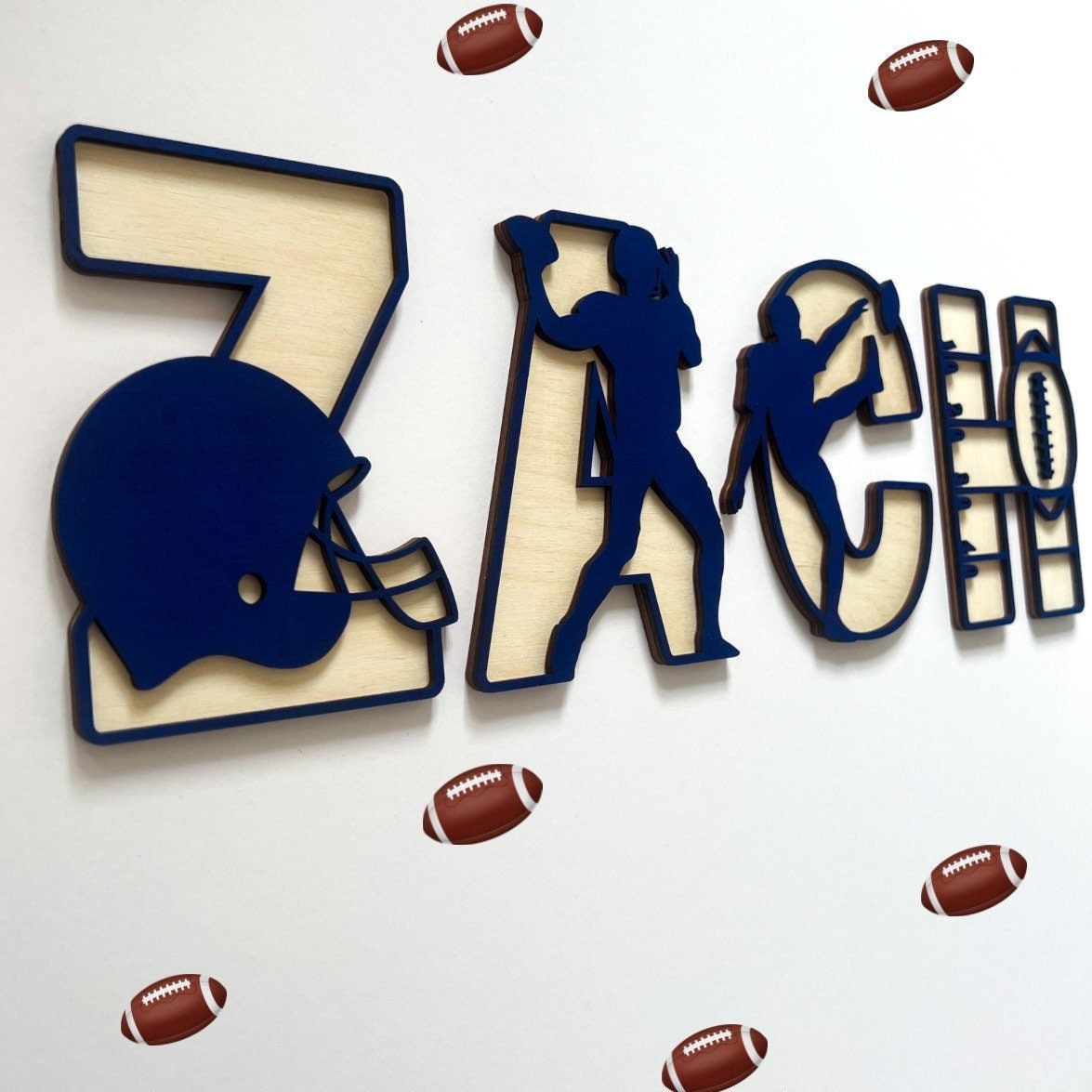 American Football Sign - American Football Letters - Personalised Name ...