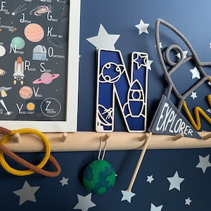 Wooden Space Name Sign - Space Sign - Personalised Name Plaque - Custom ...