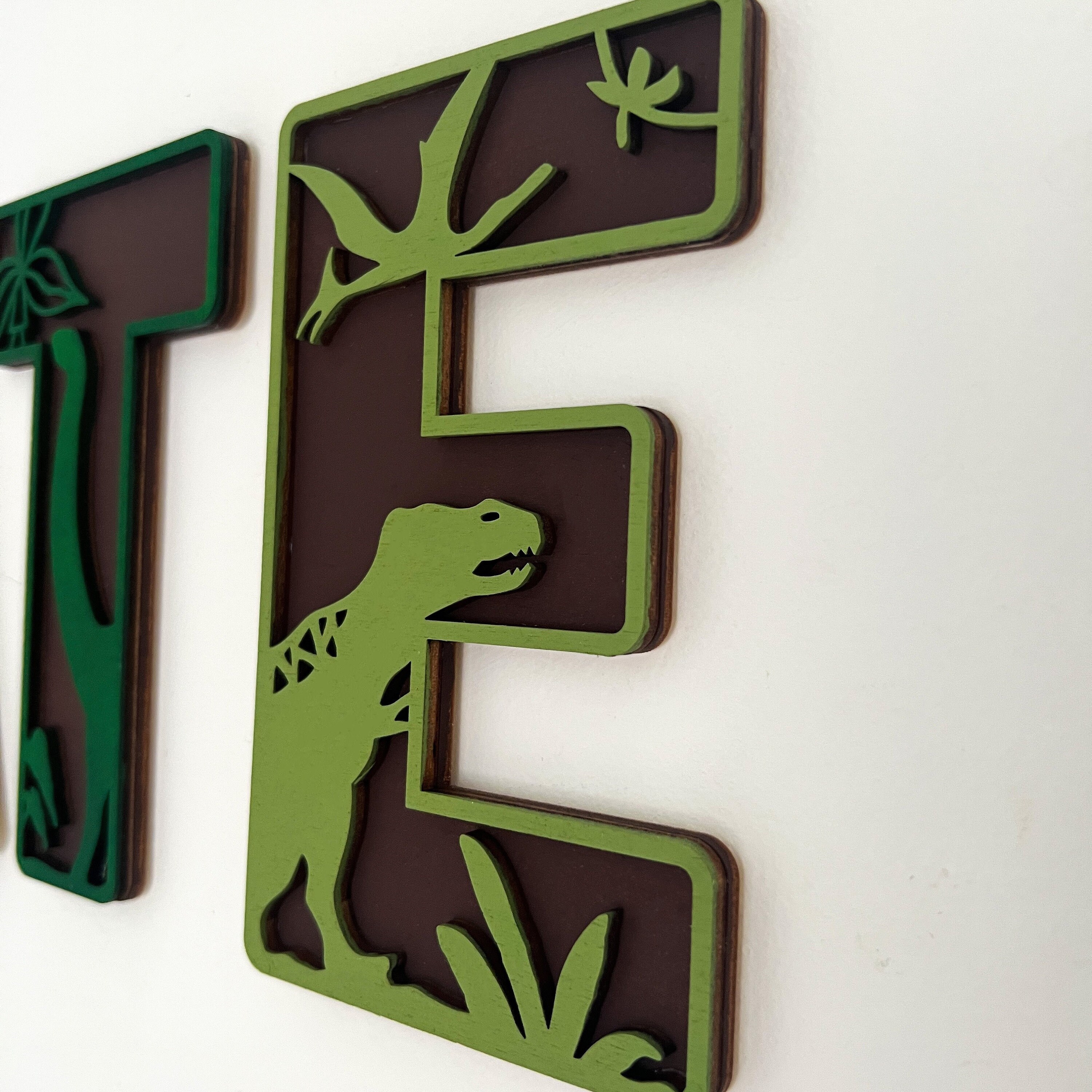 Dinosaur Name Sign Dinosaur Letters Personalised Name Sign - Etsy