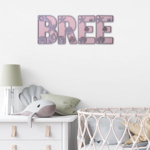 Under the Sea Name Sign - Seashell Letters - Personalised Name Sign ...